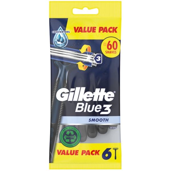 Gillette Blue3 Einwegrasierer Smooth 1 Pack Enth lt 6 St ck Gillette Blue3 Einwegrasierer Smooth 1 Pack Enth lt 6 St ck